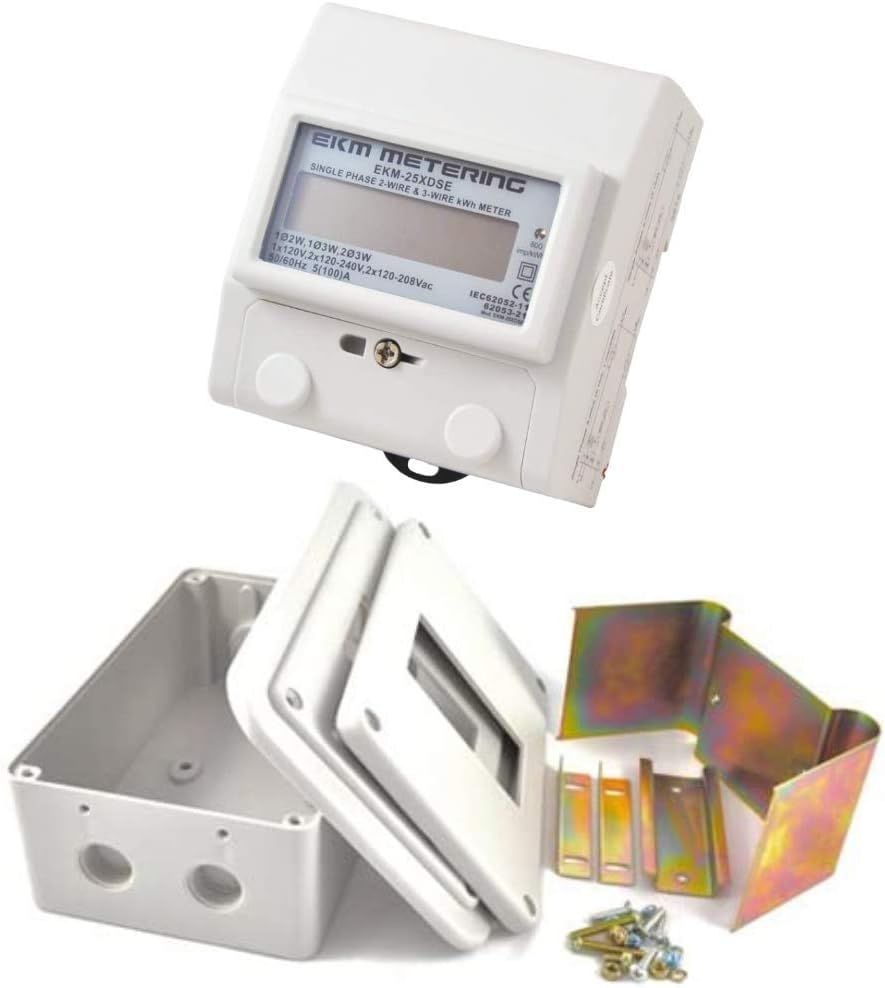 EKM Metering Electric kWh Meter and Indoor Enclosure Kit Bundle- 2/3 ...