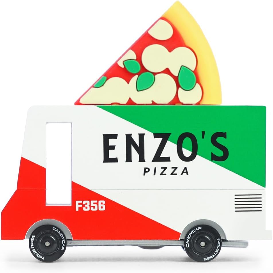 Amazon.com: CANDYCAR® Wooden Food Truck Collection - Pizza Van, Premium ...