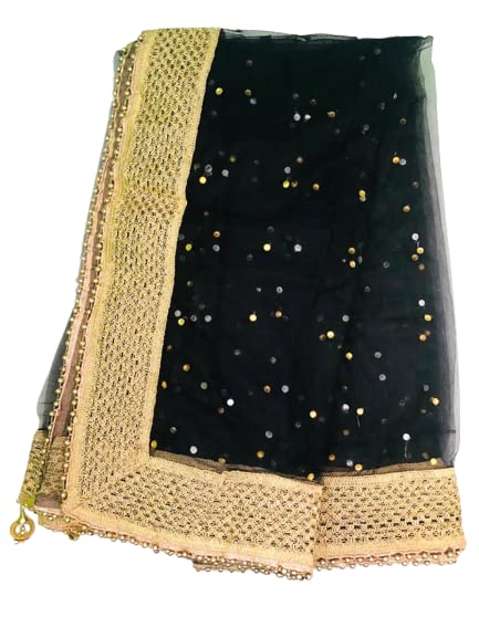 Buy Self Design Net Lehanga Chunni Black Color With Heavy Embroidered ...