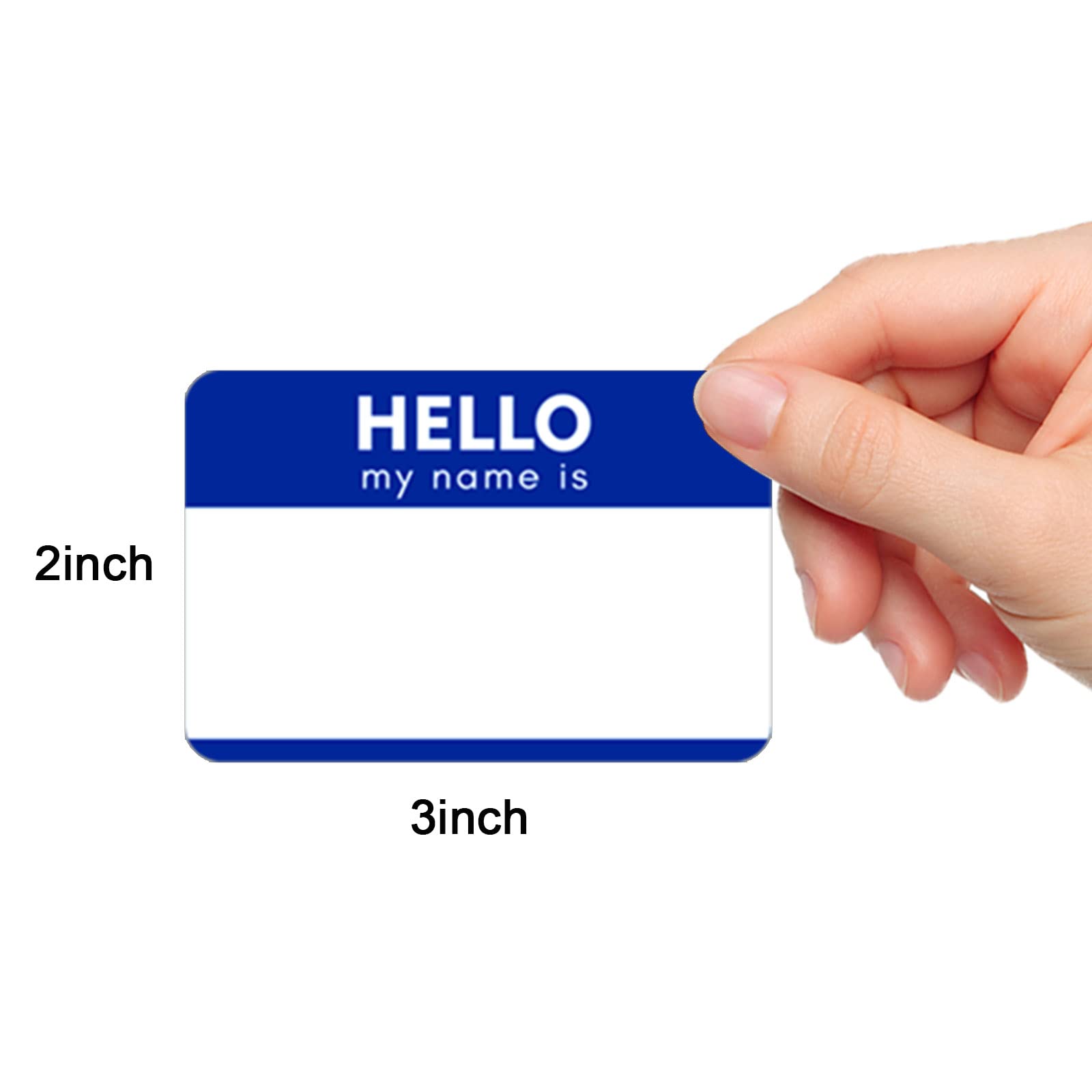 Snapklik.com : 160 Pcs Hello My Name Is Stickers Blue Name Badge Labels ...