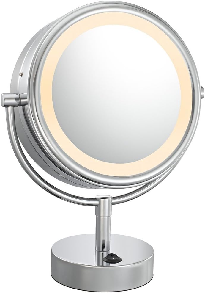 Amazon.com - Double Sided Chrome 9" Wide LED Lighted Vanity Mirror