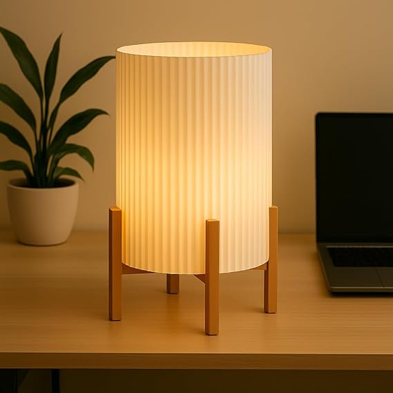 Aura Lamp – Aesthetic Pleated Table Lamp for Cozy Ambient Glow ...