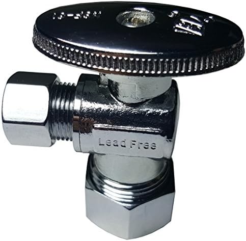 10 Pieces XFITTING 3/8" OD Compression x 1/2" CPVC Angle Valve, Brass ...