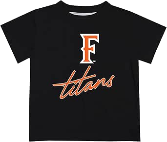 Amazon.com: Cal State Fullerton Titans CSUF Script Black Short Sleeve ...