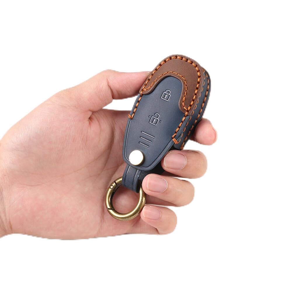 Keyzone Dual Leather Key Cover for Baleno, Ciaz, Ignis, SCross, Vitara ...