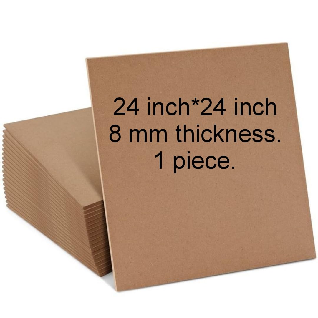 1 Piece 24x24Inch MDF Boards for Art and Craft, Wood MDF Sheets for ...