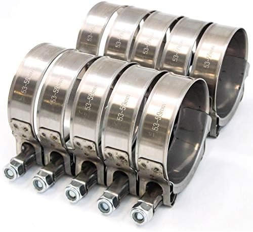 Amazon.com: 1x Premium 304 Stainless Steel T-Bolt Turbo Silicone Hose ...