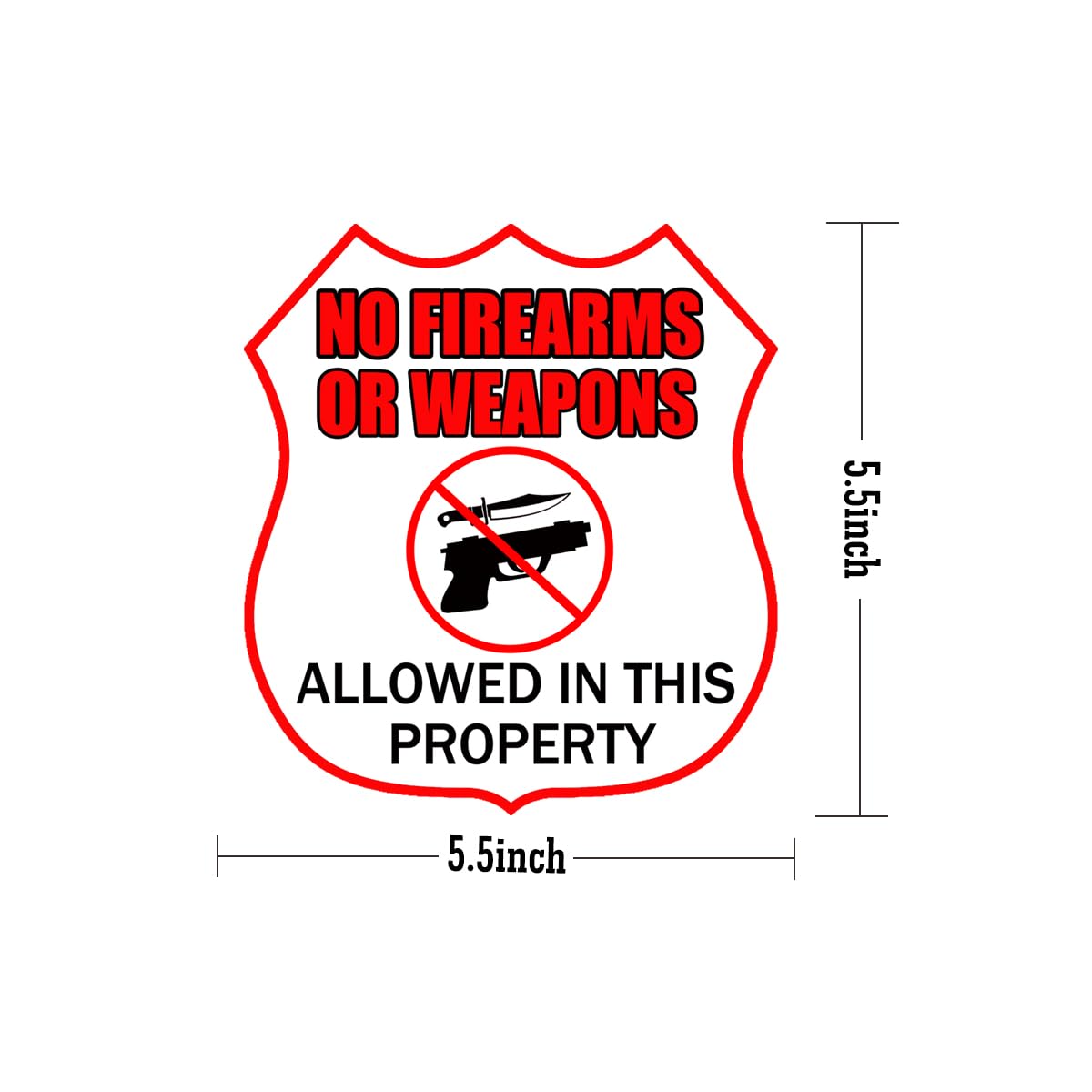 Snapklik.com : No Firearms Or Weapons Permitted On This Property Sign ...