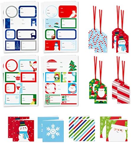 Amazon.com: Hallmark Christmas Gift Tags with Ribbon, Sticker Seals ...