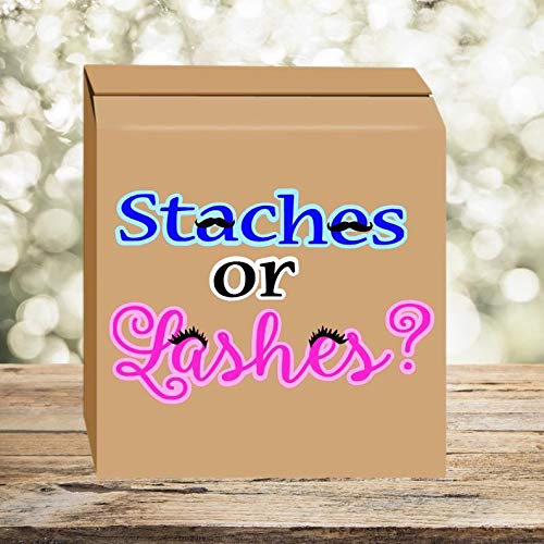 Amazon.com: Staches or Lashes gender reveal box : Home & Kitchen