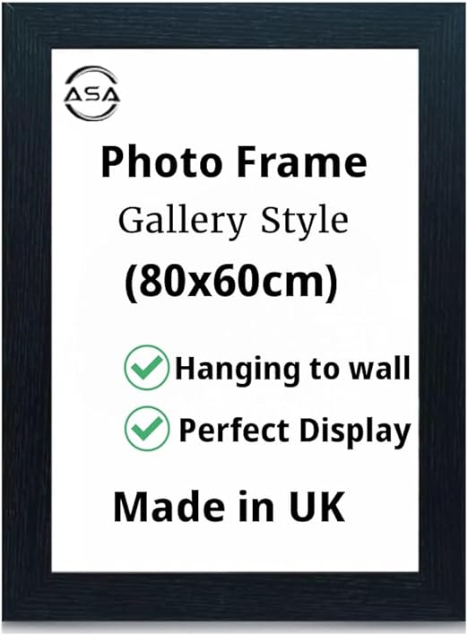 MDF Wooden 60x80cm Frame With Safe Perspex Front & Wall Mounting ...