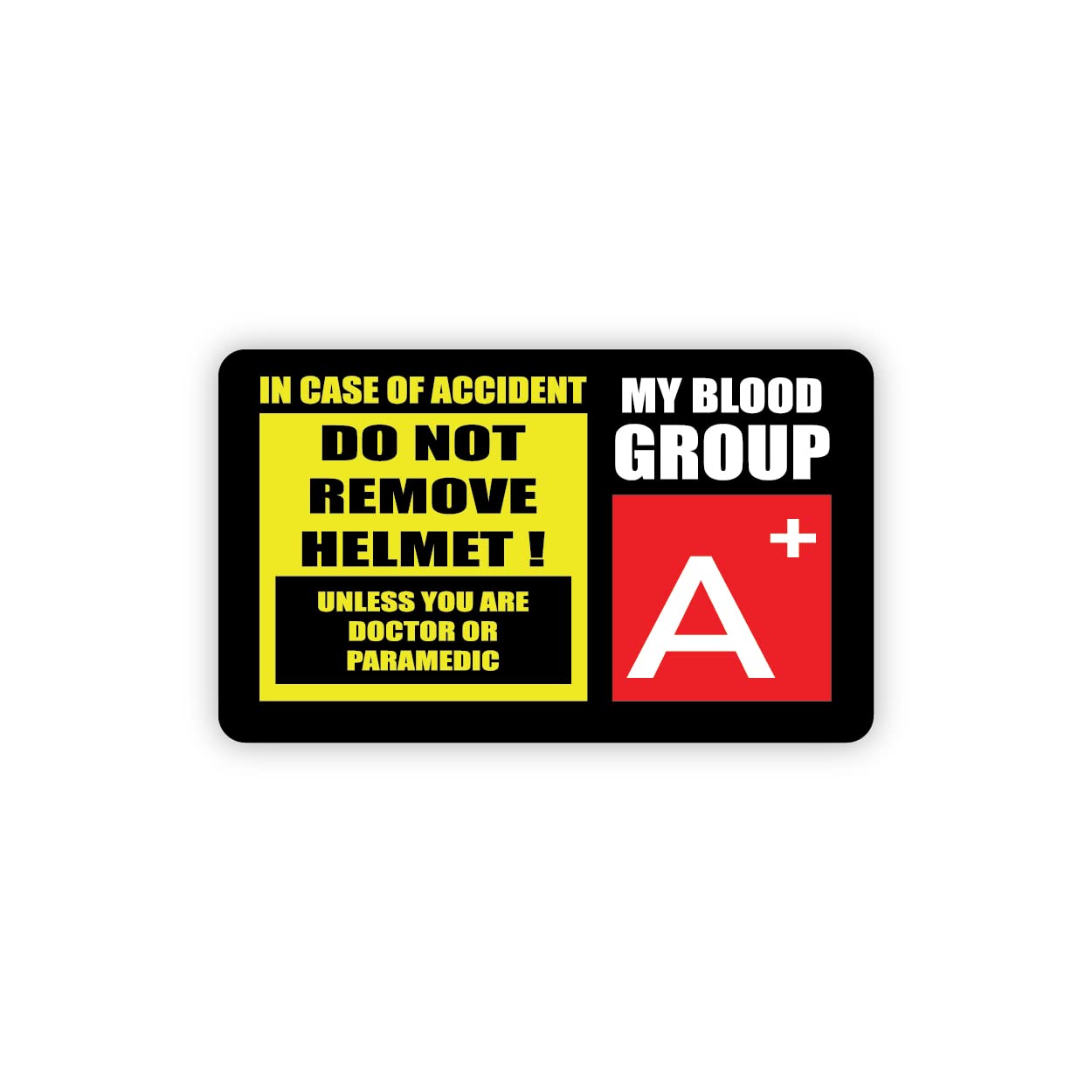 VVWV Safety Caution Sign Quotes and Blood Group Helmet Stickers for ...