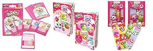 Shopkins Activity and Gift Set: Coloring Book Card Game Crayons Sticker ...