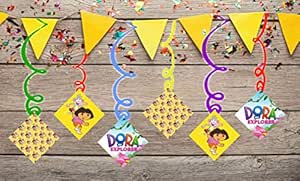 Dora Theme Ceiling Swirl Decorations Birthday Cutout Festive Party ...