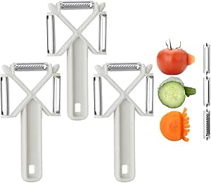 Amazon.com: 3Pcs Multi Functional Vegetable Peeler, Stainless Steel 3 ...
