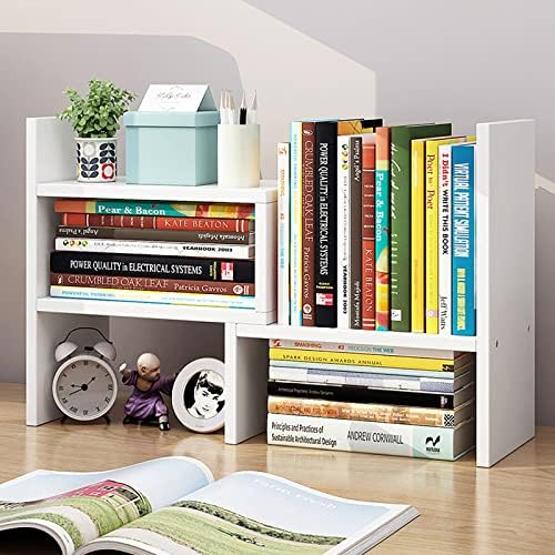 Amazon.com: Expandable Wood Desktop Bookshelf Desktop Organizer Office ...
