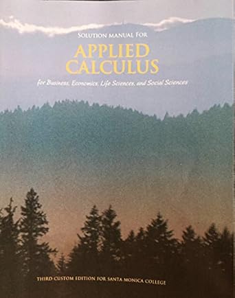 Applied Calculus for Business, Economics, and Social Sciences (Third ...