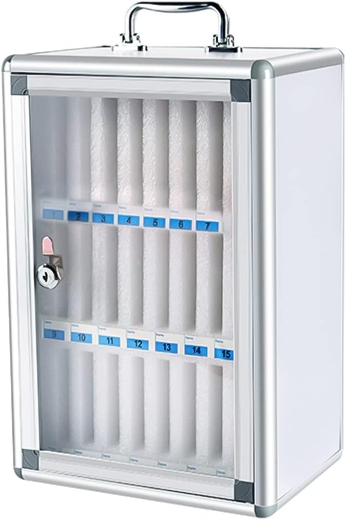 Amazon.com: Aluminum Alloy 60 Slots Phone Storage Cabinet, Wall Mounted ...