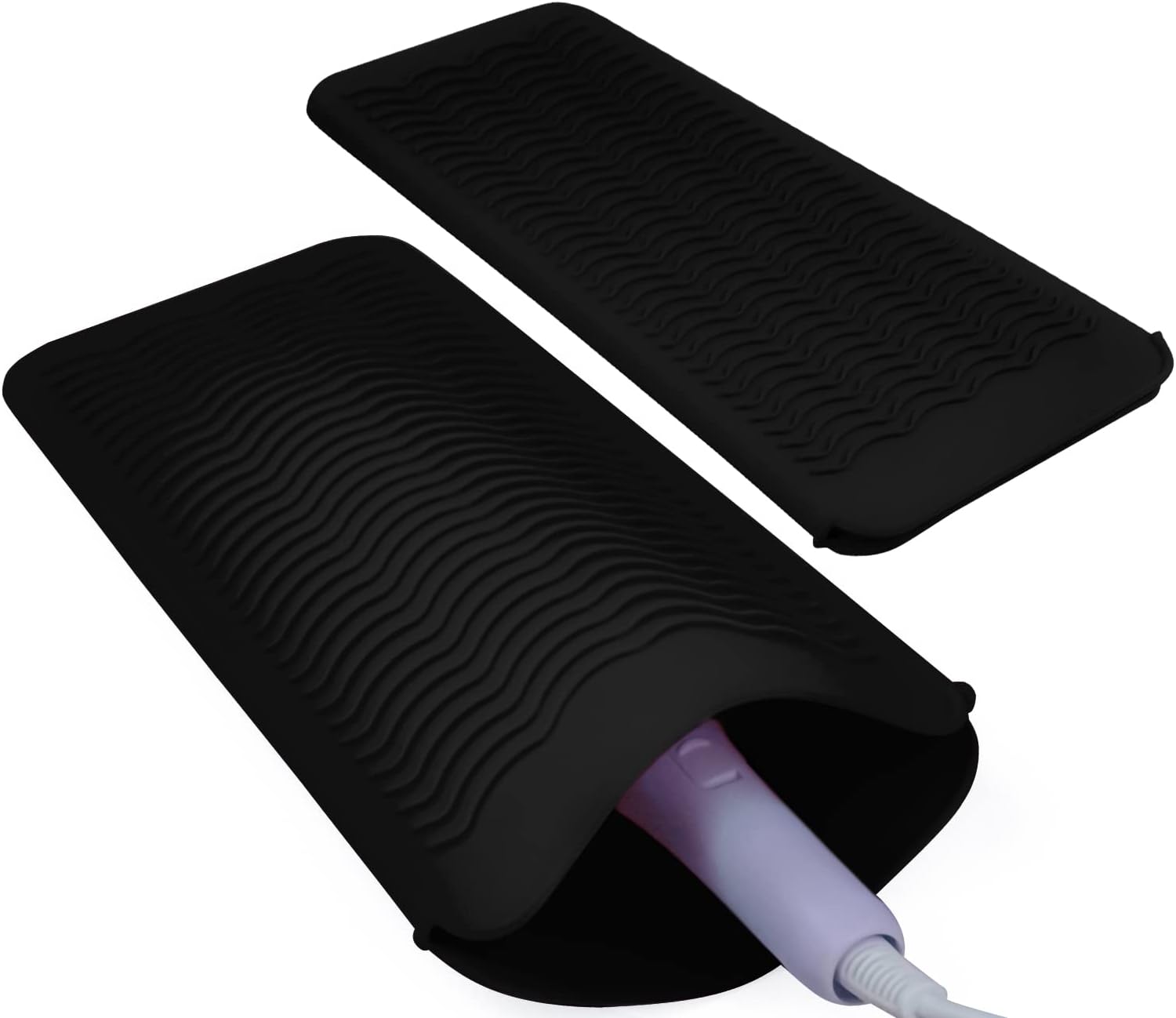 Amazon.com : 2PCS Silicone Heat Resistant Mat Pouch for Hair ...