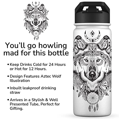 Proworks Gen 2 Insulated Water Bottles with Straw Lid | 540ml Stainless ...