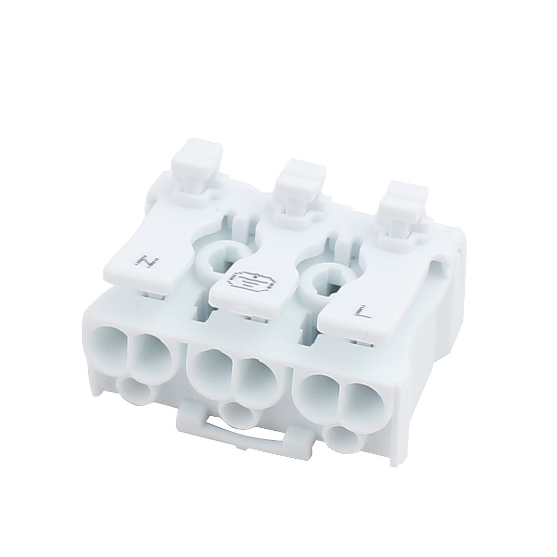 IIVVERR AC 450V 16A 3 Position Spring Clamp Terminal Blocks Quick ...