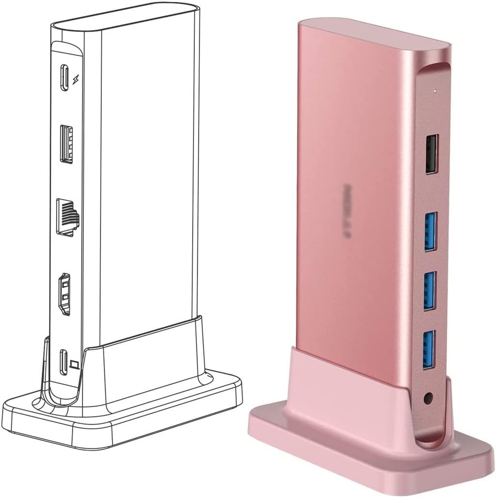 Amazon.com: GXBPY USB C Hub Docking Station TypeC 4K 60Hz PD VGA USB 3. ...