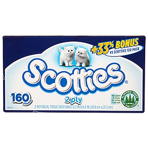 Buy Scotties 2-Ply Facial Tissue, 160 Sheets Per Box (3 Pack) (Various ...