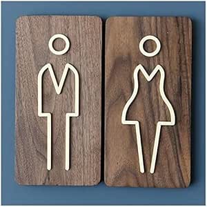 Amazon.com: Restroom Sign Men's and Women's Bathroom Sign Decor Figure ...