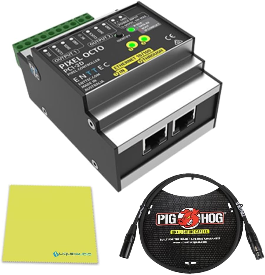 Amazon.com: Enttec Pixel Octo PC1-2D 71520 8 Universe DIN Rail LED ...