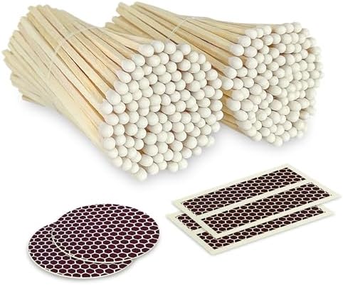 Amazon.com: 4" Classic White Tip Matches (200 Count, with Striking ...