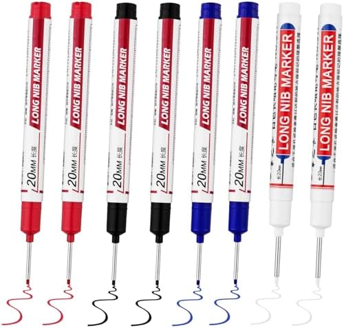 Amazon.com: LYXMYGS 8 PCS Long Head Deep Hole Marker Pens,20mm Long Nib ...
