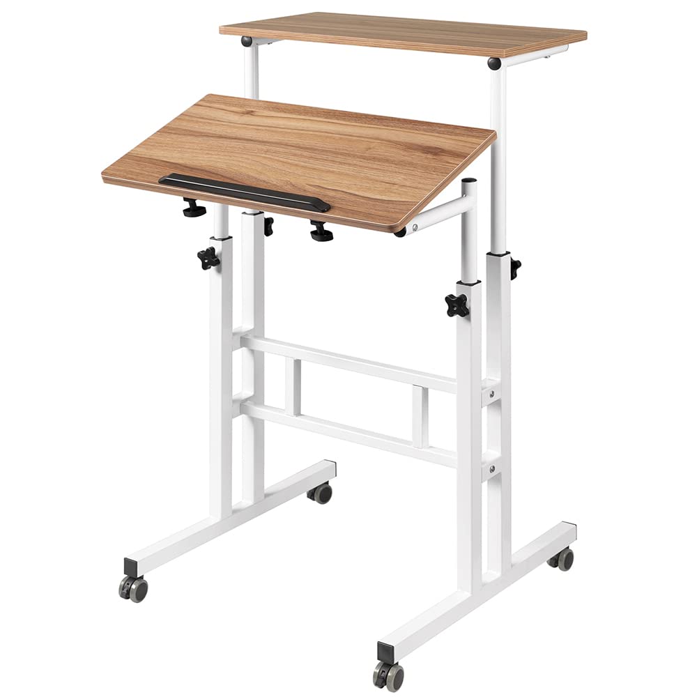 Buy SIDUCAL Mobile Standing Desk, Rolling Standing Desk Laptop Cart on ...