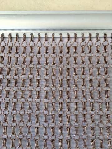 Bronze Aluminium Chain Curtain Metal Door Curtain Insect Or Fly Screen ...