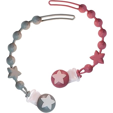 Amazon.com: Silicone Baby Pacifier Clips for Boys and Girls, Pack of 2 ...