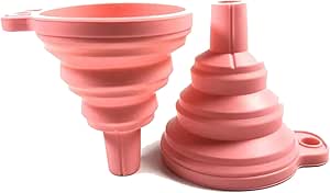 Amazon.com: 2 Set Silicone Funnel Foldable Kitchen Funnel for Water ...