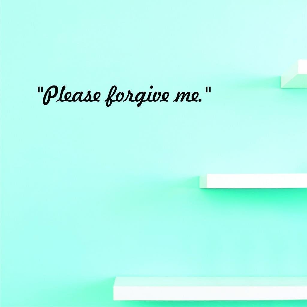 Amazon.com: Decals Please Forgive Me. Wall Art Size 6 Inches X 20 ...