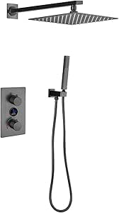 Amazon.com: Ksunun Shower System, Bathroom Shower Faucet Set with Digital Temperature Display ...