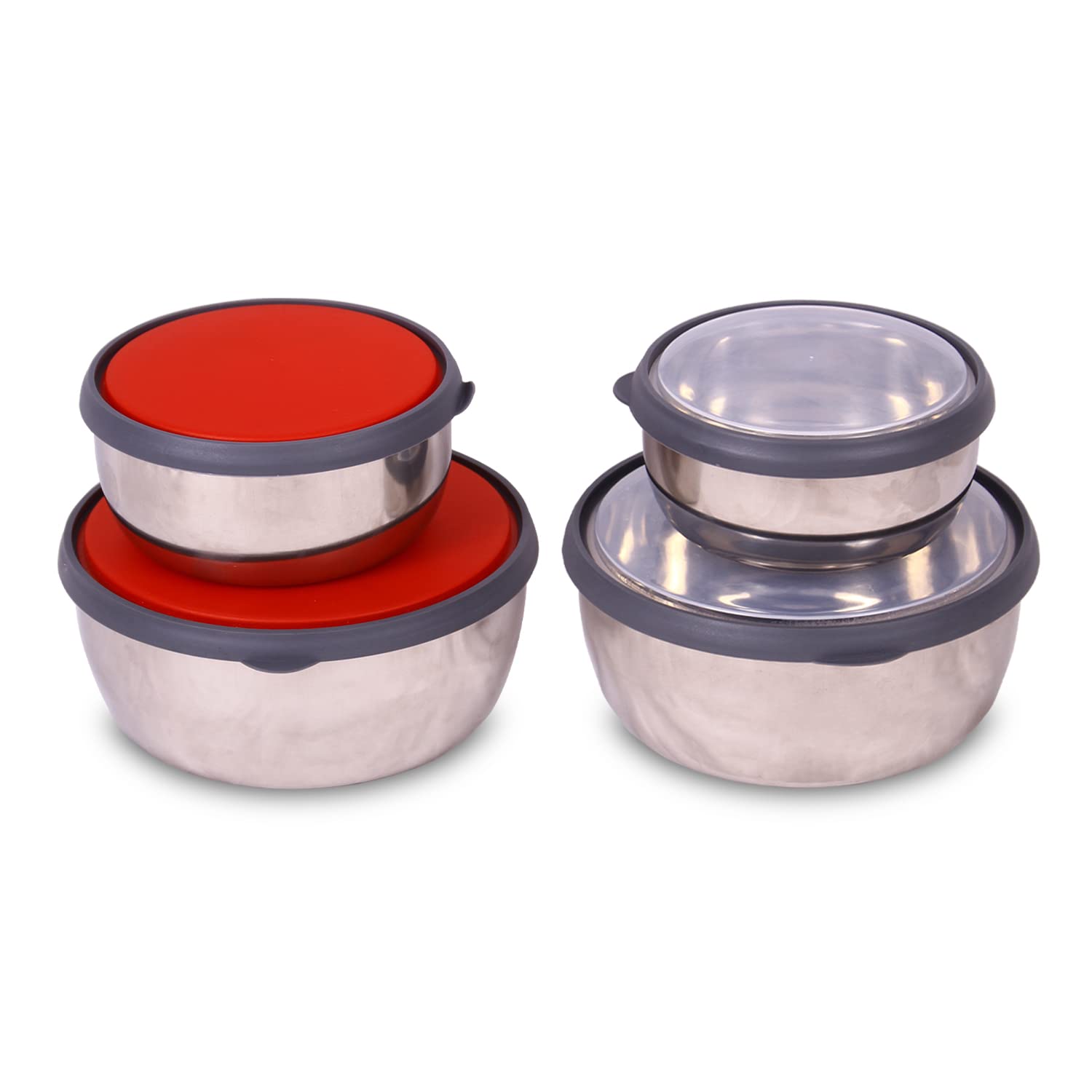 Buy NAVADHARA Solid Airtight Stainless Steel Food Pulses Snacks Kitchen ...