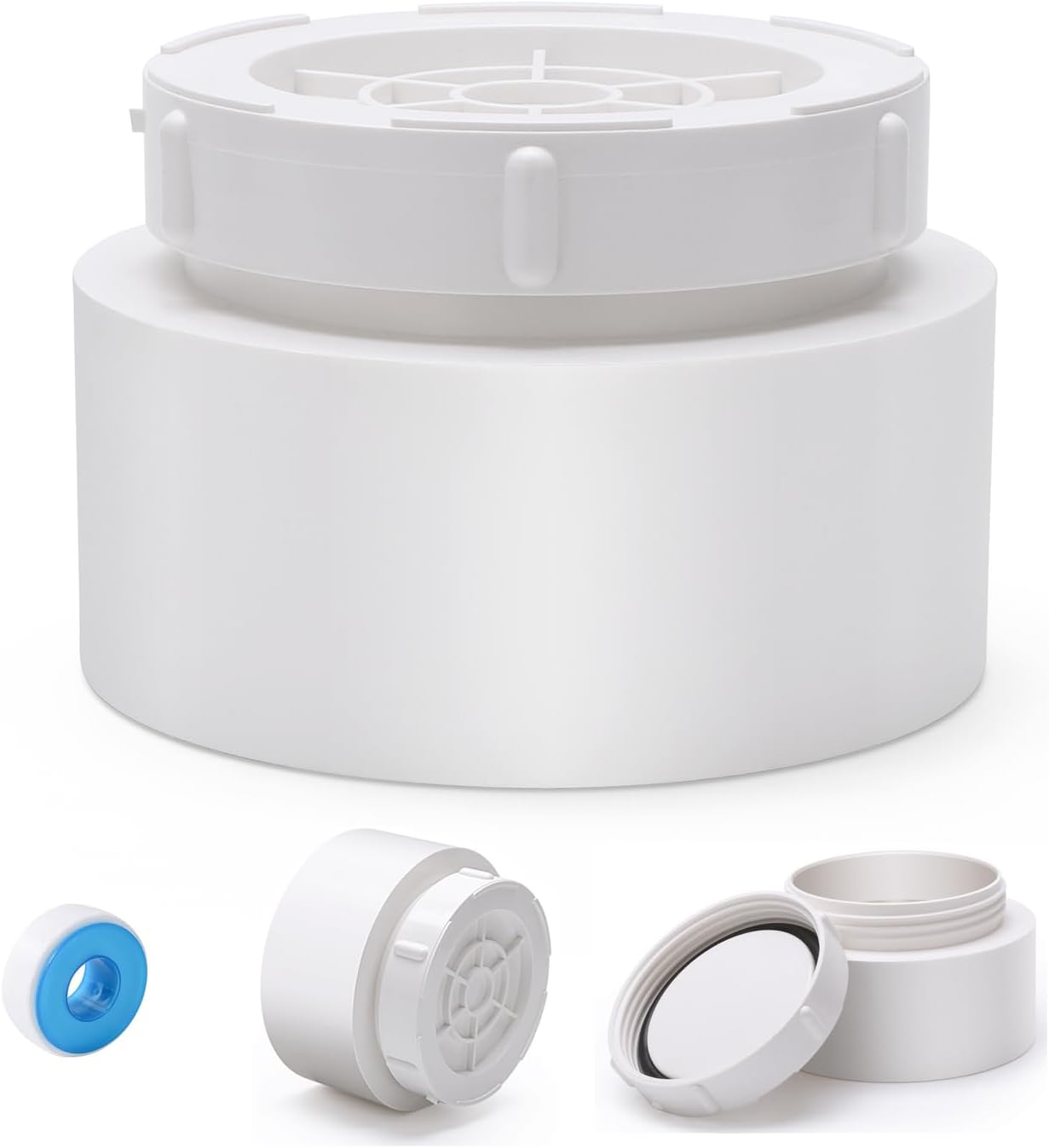 Amazon.com: 4" PVC Sewer Cleanout Cap with Plug, PVC DWV Flush Sewer ...