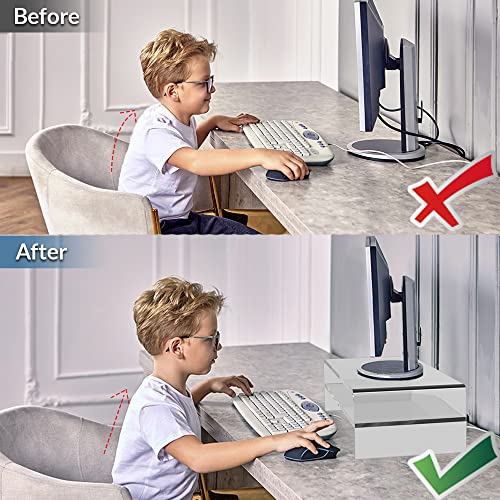 Snapklik.com : Sinboun Acrylic Monitor Stand Riser, 16 Inch Acrylic ...