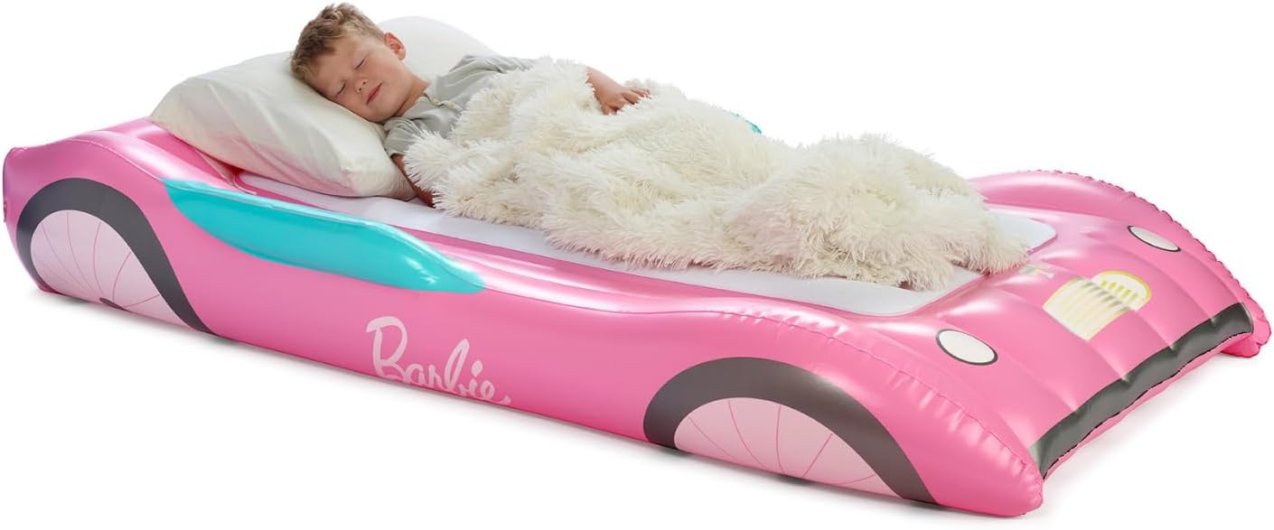 Amazon.com: Barbie & FUNBOY Kids Sleepover Travel Bed & Air Mattress ...