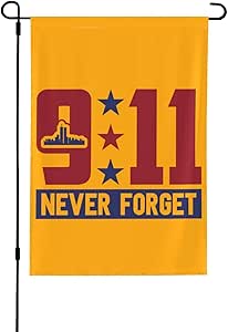 Amazon.com : 28x40 Inch 911 Garden Flag Double Sided Never Forget 9/11 ...