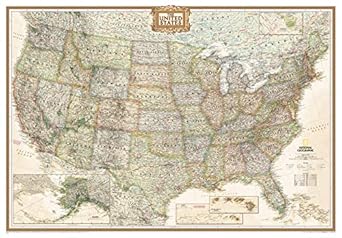 National Geographic United States Wall Map - Executive (Enlarged: 69.25 ...