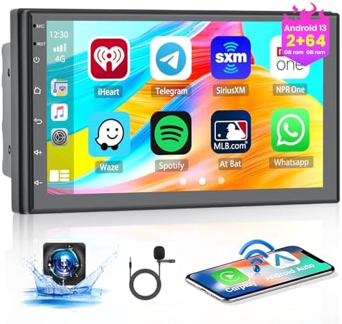 Amazon.com: 2+64G Android 13 Double Din Car Stereo with Wireless ...