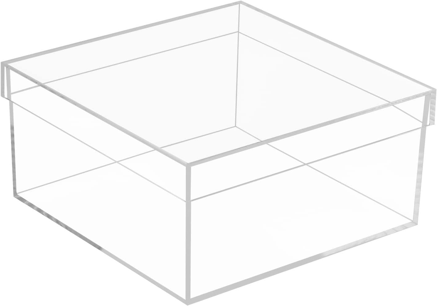 Amazon.com: Worasign Clear Acrylic Square Cube Plastic Box, Plastic ...