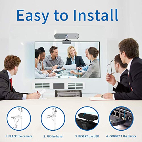 Walfront Model-S3 1080P Webcam with 360-Degree Rotation Streaming ...