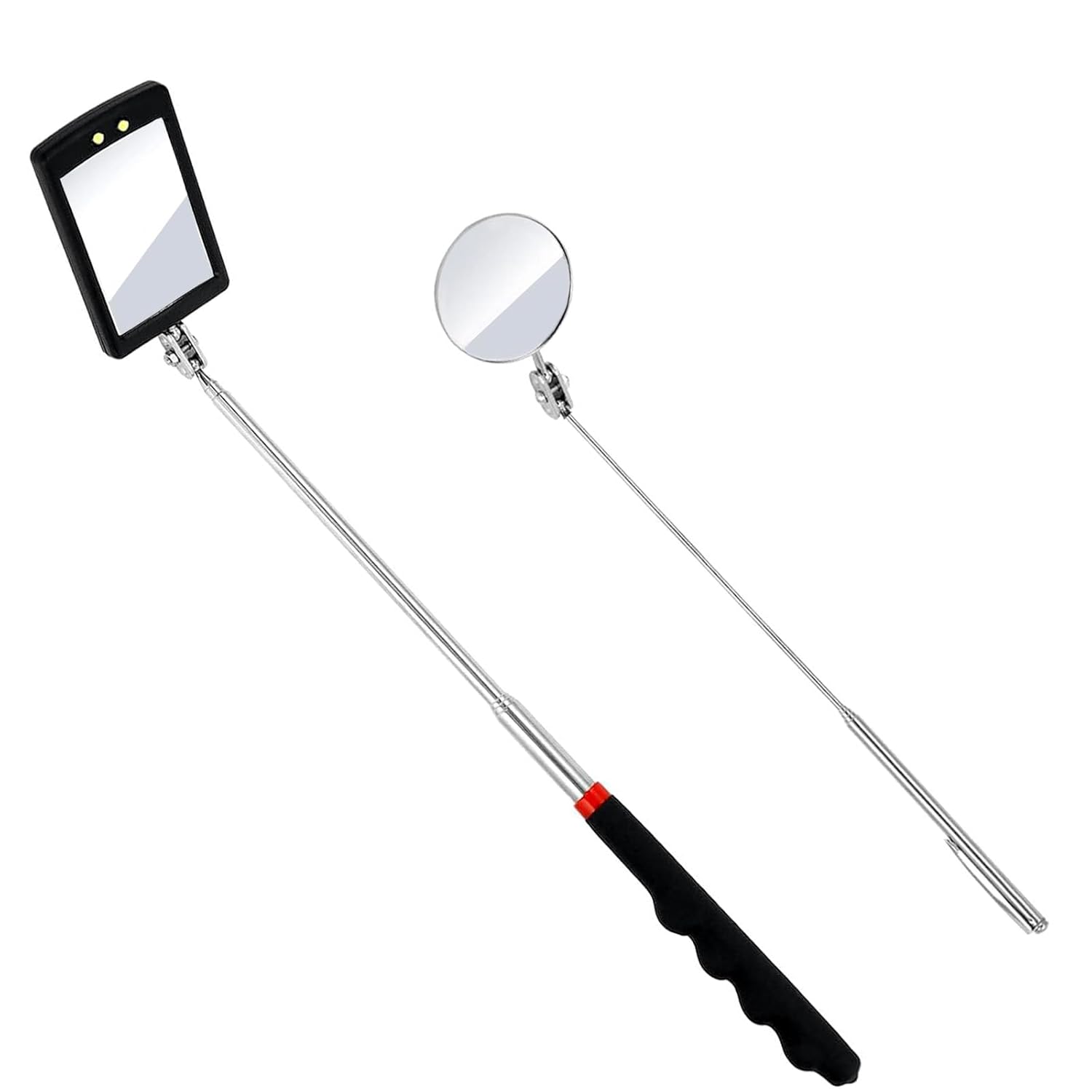 2PCS Telescopic Inspection Mirror, LED Telescopic Inspection Mirror ...