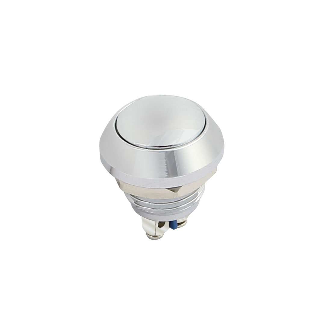 uxcell UL AC250V 3A 12mm 0.47" Thread Dia Cambered Cap Waterproof Metal Momentary Push Button ...