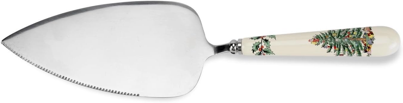 Amazon.com: Spode Christmas Tree Cake Server, 10.5-Inch Stainless Steel ...