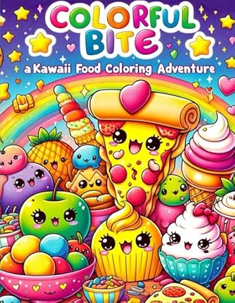 Amazon.com: Kawaii Food Coloring Book: Cupcake, Donut, Candy, Ice Cream ...